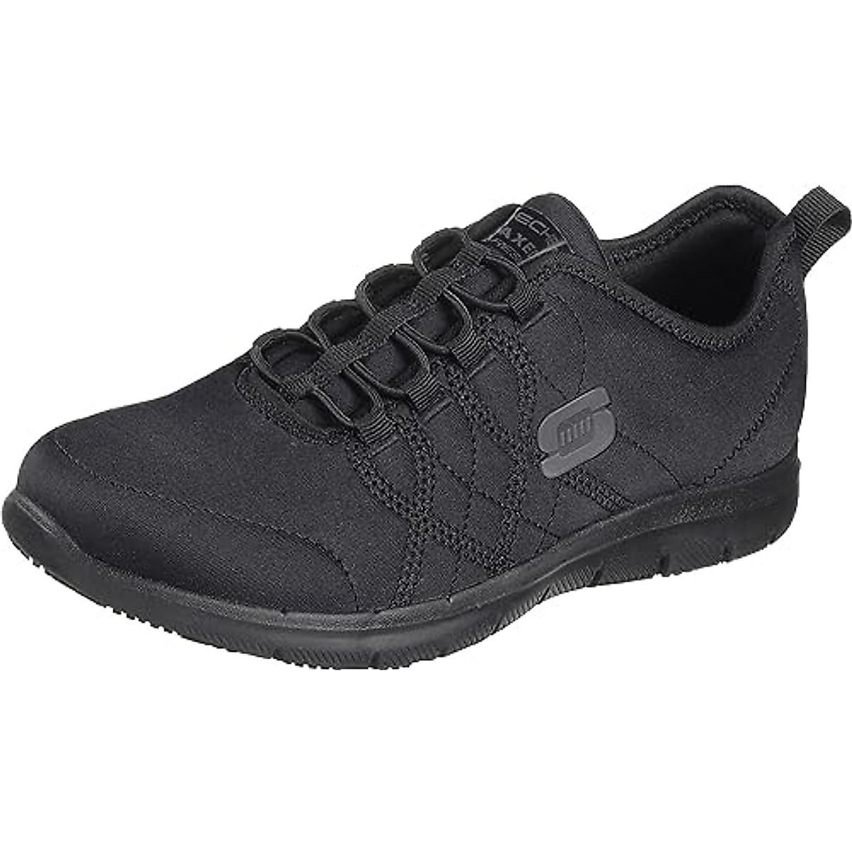 Skechers Women's Ghenter Srelt Work Shoe, Black, 6 M US