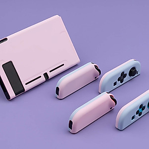 GeekShare Protective Case Slim Cover Case for Switch - Shock-Absorption and Anti-Scratch (Pink & Purple)