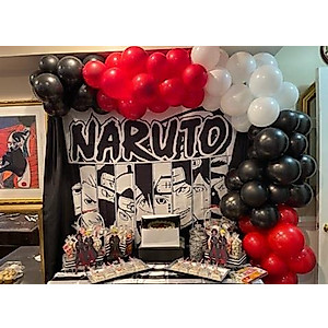 100 Premium Quality Balloons: 12 inch Red and White Latex Balloons/Wedding/Birthday Party Decorations and Events Christmas Party and etc.