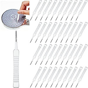 Hushee 100 Pieces Shower Head Cleaning Brush Shower Head Cleaner Tool Anti Clogging Shower Nozzle Cleaning Brush Multifunctional Hole Cleaning Brush for Pore Small Nozzle Keyboard