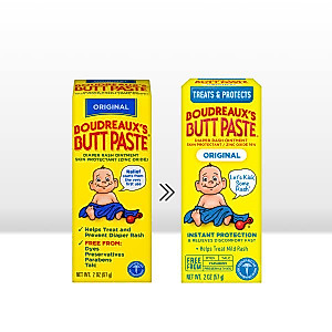 BOUDREAUX'S Butt Paste, Diaper Rash Ointment, Tube 4 Oz, 2 Count