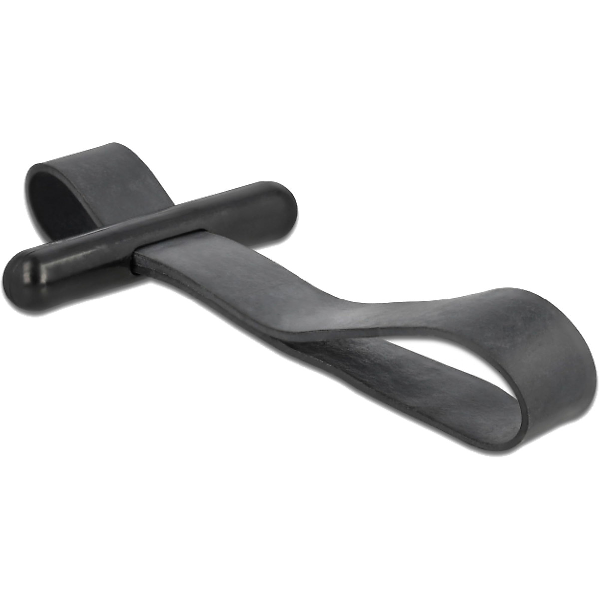 Delock Cable Ties with Rubber Loop, Black.