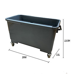 Zion Jan-San USA, 30L Window Flat Mop Bucket, Commercial, Microfiber Bucket Gray