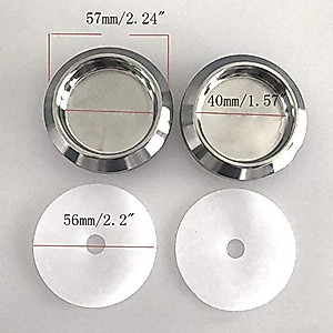 DEEKOUDT Stainless Steel Shower Glass Door Sliding Knob Bathroom Round Back-to-Back Handle Pull Pack of 2