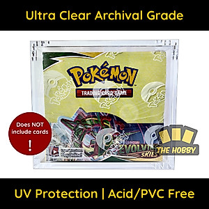 The Hobby Lair Deluxe Acrylic Case Compatible with English Pokemon Booster Boxes | Magnetic Easy Top Loading | Thick 6mm Protection