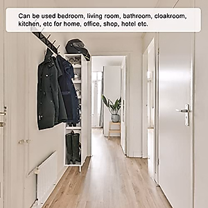 uxcell Coat Hook Rack, Stainless Steel Wall Mounted Coat Rack with 4 Hooks Hook Rail Wall Hangers for Hanging Bedroom Bathroom Silver