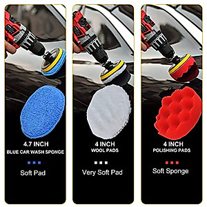 Shieldpro 45 Piece Drill Brush Attachment Set, All Purpose Power Clean Scrubber Brush, Scrub Pads & Sponge with Extend Long Attachment for Bathroom, Kitchen,Grout,Tub,Tile,Corners, Auto