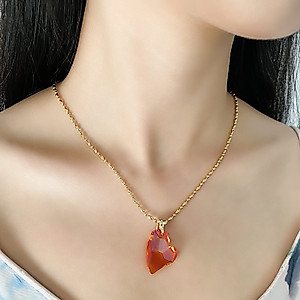 7TO U Heart/Leaf Shaped Love Heart Crystal Necklace for Women Girls 14K Gold Plated with Birthstone Charm Pendants, Jewelry Gifts for Women, 18 + 2 inch Chain, Copper, crystal