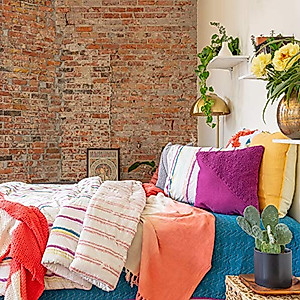 Refinery29 | Paulina Bedding Collection Modern Reversible Luxury Ultra Soft Comforter, All Season Premium 4 Piece Set, Design for Home Hotel Décor, (Full/Queen, White)