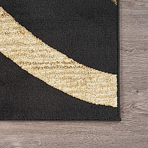 LR Resources Black Rectangle Indoor Area Rug, 5'2" x 7'2",