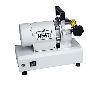 MEAT! .5 HP Dual Meat Grinder with 3 Stuffing Tubes, 2 Stainless Steel Grinding Plates, and a Stainless Steel Stuffing Plate for Making Ground Meat