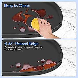 Slow Cooker Heat Resistant Mat for 6-8 Quart, Non Slip Washable Silicone Mats for Crock-Pot/Elite Gourmet/Hamilton Beach 6-8 Quart Oval Slow Cooker Kitchen, Heat Protector Pad Mat for Kitchen Counter Countertops (1 Piece)