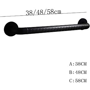 HongLianRiven Bath Handle Towel Rail Shower Grab Bar, Elderly Disabled Pregnant Women, Safety Non-Slip Accessible Bathroom Handrails, Bathtub, Toilet,Kitchen (Size : 38cm)