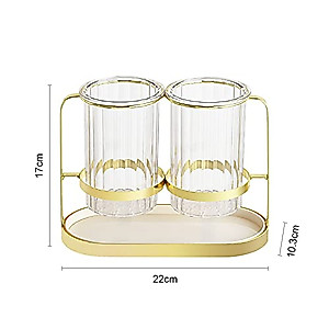 BAFAFA Kitchen Utensil Holder Household Wrought Iron Double Tube Large Capacity Drain Rack Kitchen Chopsticks Storage Rack Racks (Color : Dark Green)