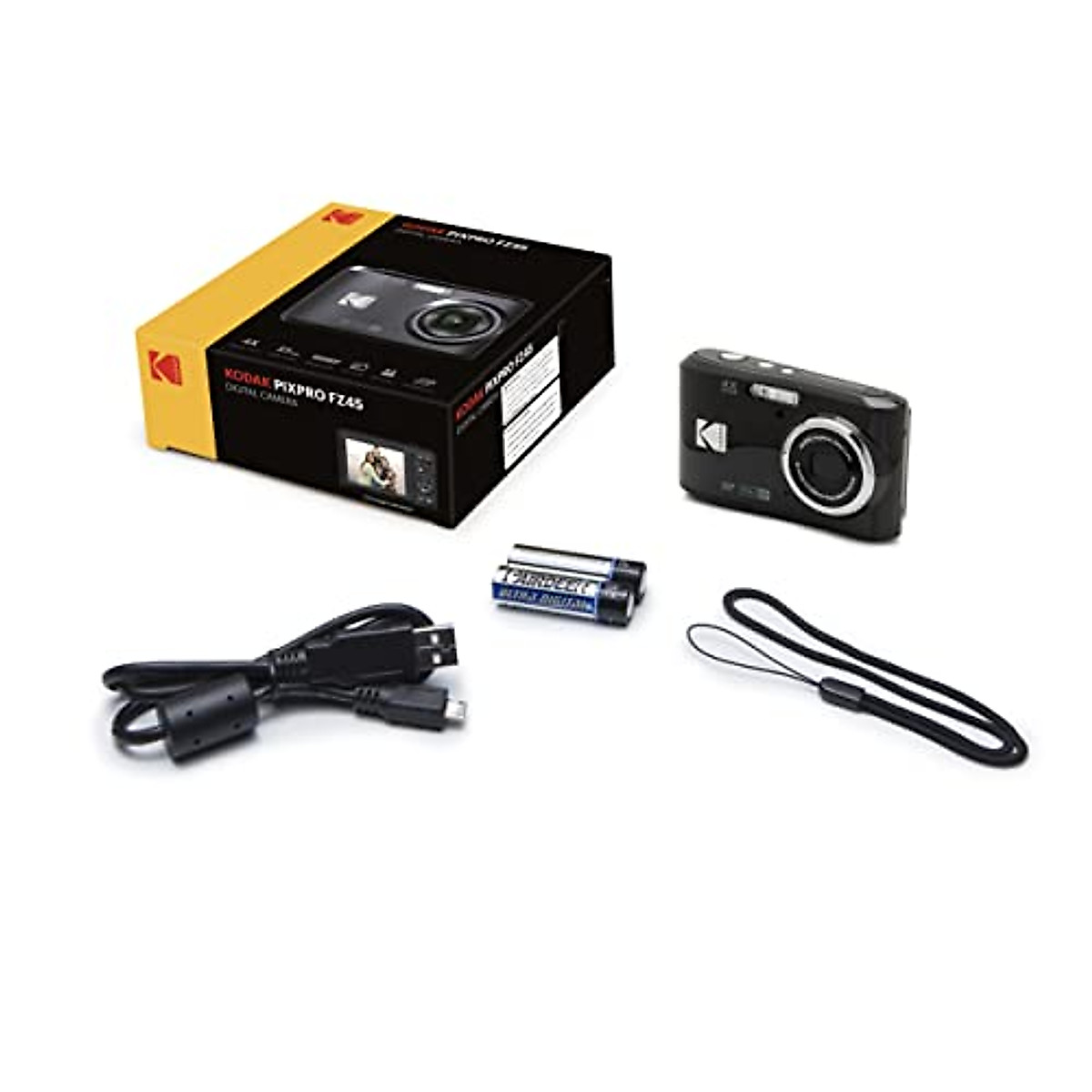 Kodak PIXPRO FZ45 Digital Camera + Point & Shoot Camera Case + Sandisk 128GB SDXC Memory Card…