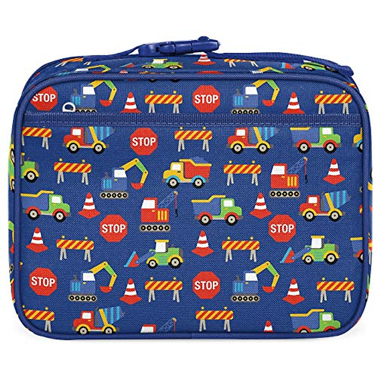 Simple Modern Kids Lunch Box for Toddler | Reusable Insulated Bag for Boys | Meal Containers for School with Exterior and Interior Pockets | Hadley Collection | Under Construction