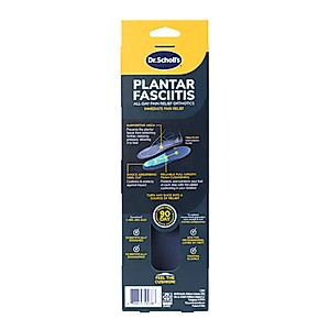 Dr. Scholl’s® Plantar Fasciitis Pain Relief Orthotic Insoles, Immediately Relieves Pain: Heel, Spurs, Arch Support, Distributes Foot Pressure, Trim to Fit Shoe Inserts: Women's Size 6-10, 1 Pair
