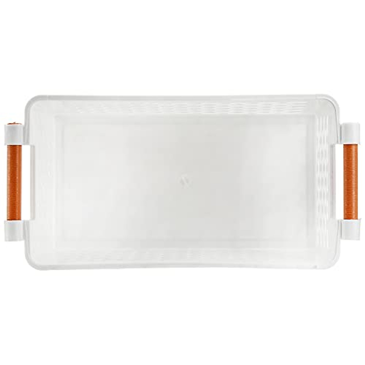 Yesland 6 Pack Plastic Storage Basket, White Organizing Bins Basket with Handles, Sturdy Plastic Closet Baskets Containers for CD, Small Closet Storage in Home Office - 12 x 6 x 5 Inches