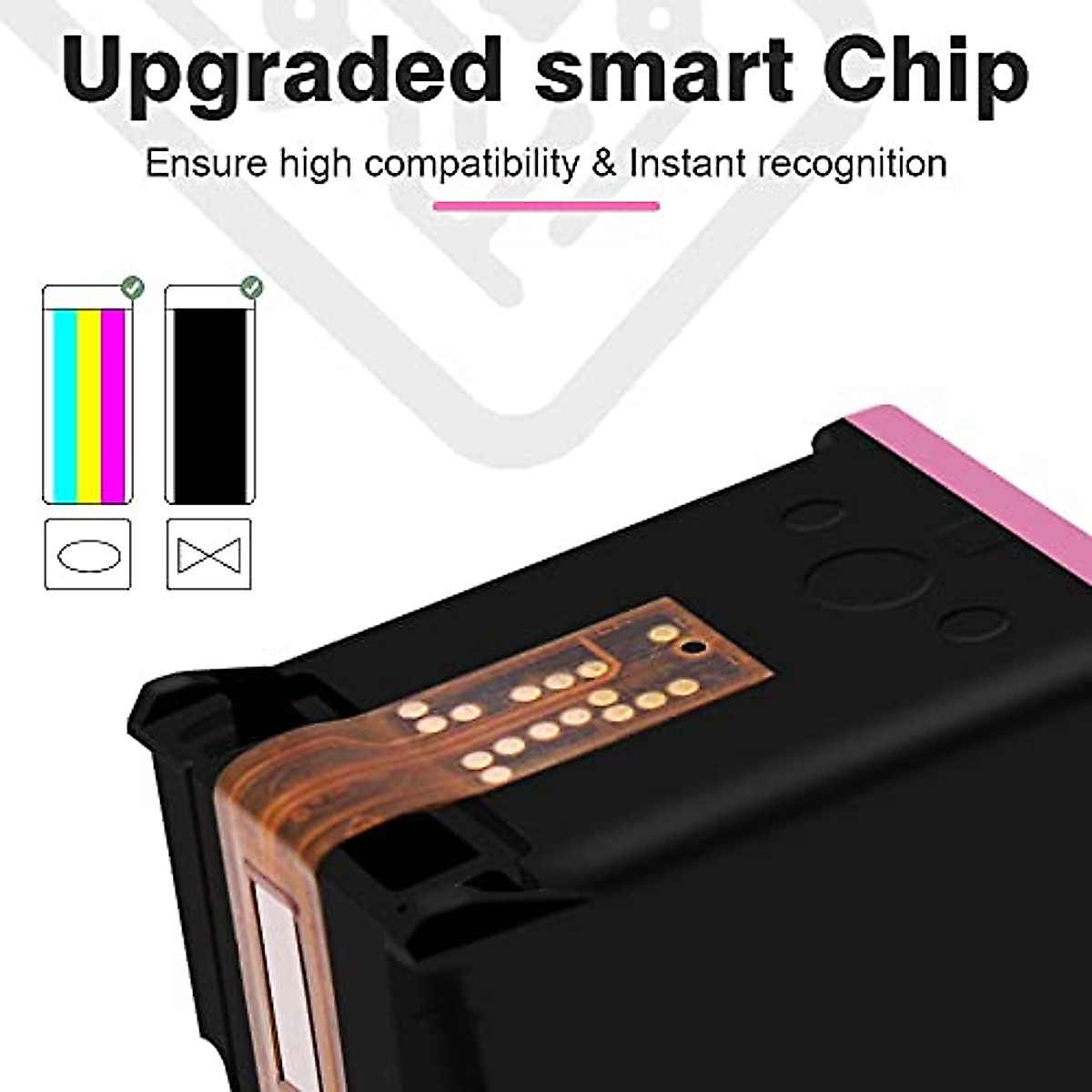 Afotrunat 61XL Ink Cartridges Combo Pack for HP 61 61XL for HP Envy 4500 4502 5530 5534 Deskjet 3050A 1000 1010 1512 3054 Officejet 1051 4630 4635 Printer (2 Black, 1 Tri-Color)