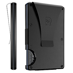 Ridge Wallets for Men - Slim Minimalist Wallet For Men, Front Pocket Wallets for Men, RFID Wallet For Men - Card Holder Wallet (Matte Black Titanium)