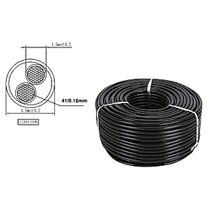 NorthPada 180 Feet 18/2 Core 18 AWG 2 Conductor Copper Electronic Electrical Landscape Wire Stranded PVC Waterproof Insulated Cable 5V 9V 12V 24V 120V 240V Two Cord for LED Lamp Automotive Outdoor