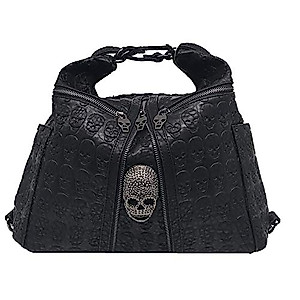 Cayla Women Handbag PU Leather Skull Tote Crossbody Shoulder Bag