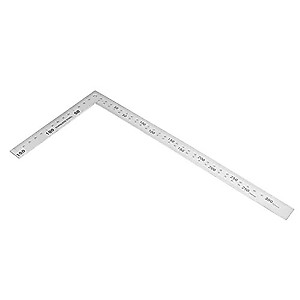 L-Shaped Framing Square Stainless Steel 90 Degree Right Angle Square Ruler Carpenter’s Square Metal Measurement Square Tool(300mm*150mm)