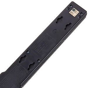 Amazon Basics Rectangular 6-Outlet Surge Protector Power Cord Strip, 790 Joule, Black, 10-Pack