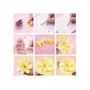 OKUBOX BT02 7pcs/set Stainless Steel Rose Petal Cake Cookie Cutter Mold Pastry Baking Mould Tear Drop Cutter Set