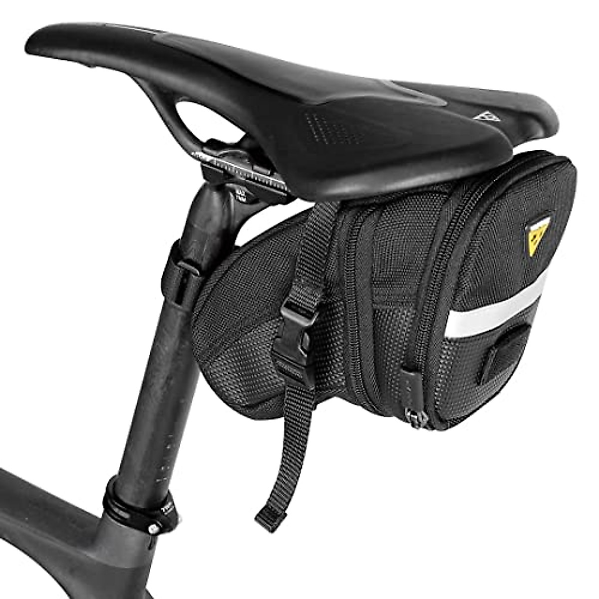 Aero Wedge Pack, w/ strap mount, Small, Black