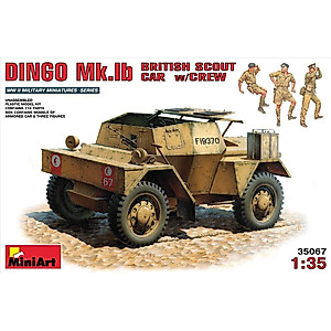 Miniart 1:35 Scale Dingo Mk 1b British Armoured Car w/ Crew Plastic Model Kit