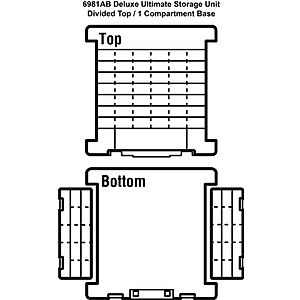 ArtBin 6981AB Super Satchel Deluxe Divided Base, Large Portable Art & Craft Organizer with Drawers, [1] Plastic Storage Case, Clear