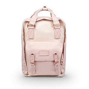 Doughnut Macaroon Nature Pale Series 16L Travel School Ladies College Girls Lightweight Commuter Casual Daypacks Bag Backpack (Soft Sunrise x Hazy)