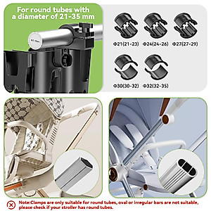 KDD Stroller Cup Holder with Phone Holder, 3-in-1 Removable Bottle Holder, 360 Degrees Rotation Drink Holder for Wheelchair, Stroller, Bike, Walker, Scooter, Bicycle, Uppababy, Nuna, Bugaboo, Doona