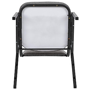 Flash Furniture HERCULES Series Trapezoidal Back Stacking Banquet Chair with 2.5" Thick Seat in Gray Fabric - Silver Vein Frame