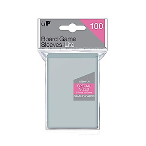 Ultra Pro - Special Sized Lite Board Game Sleeves (100ct) for 54mm x 80mm Cards - Card Sleeves for Board Games and Trading Card Games with Thin Profile for Easy Shuffling
