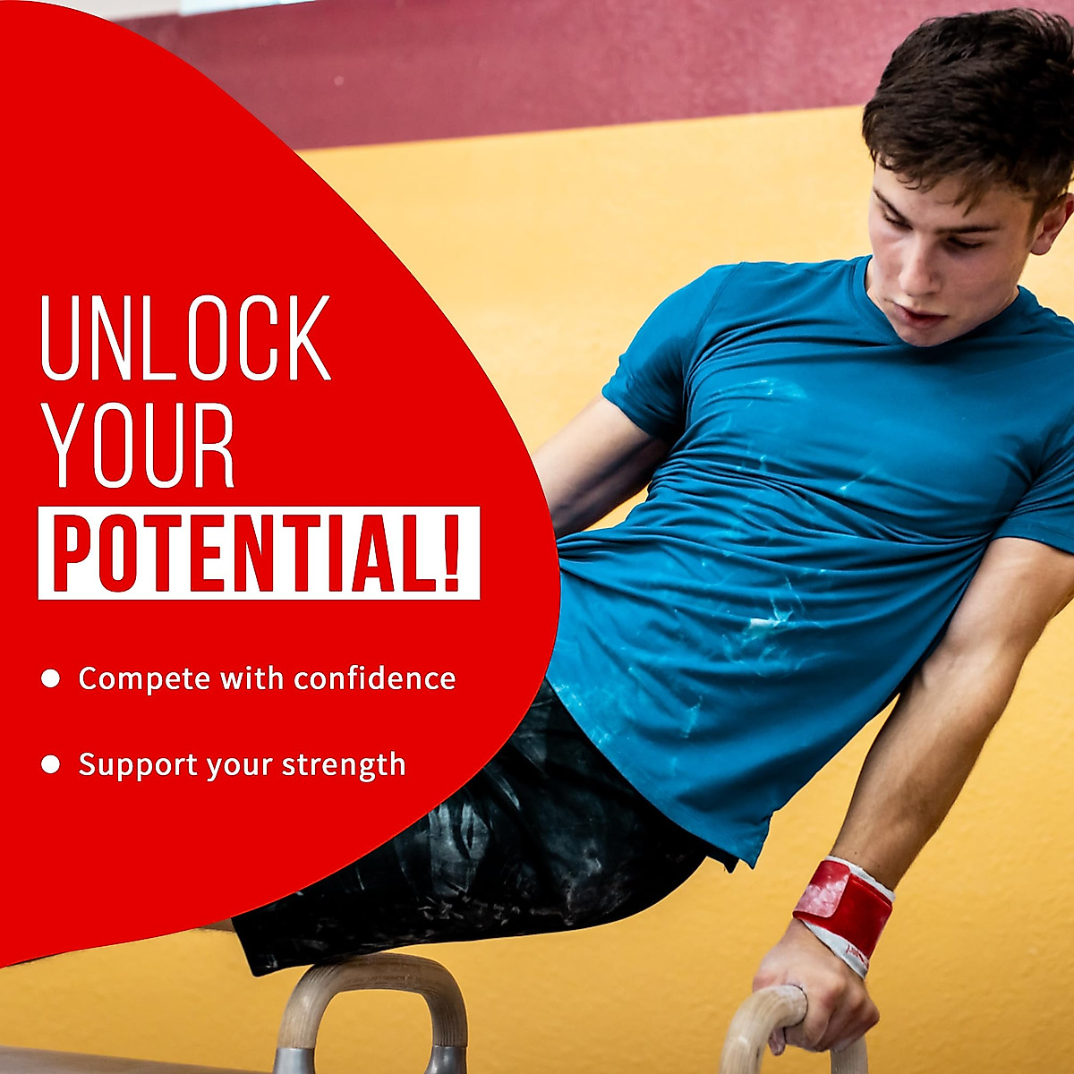 Reisport Gymnastic Wrist Support, Unisex One Size Wrist Support for Pull-up, Premium Leather Wrist Protection, Wrist Support with Hook & Loop Closure, Wrist Wraps for Weightlifting, Strength Training