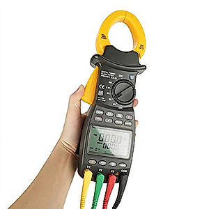 Jeanoko Professional Clamp Meter MS2203 3-Phase Digital Multimeter Power Factor Clamp Meter Digital Clamp Meter