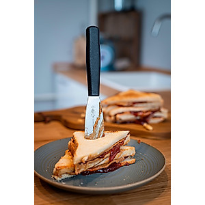 F. DICK – ProDynamic Bread & Sandwich Knife - Serrated butter knife with 4.3" blade & 56 HRC - Ideal for cutting & spreading - Two grindings - Stainless steel - Ergonomic handle - Made in Germany