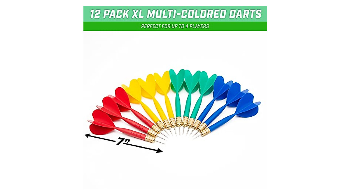 GoSports XL Darts Pack for Giant Dartboard | High-Visibility & Durable