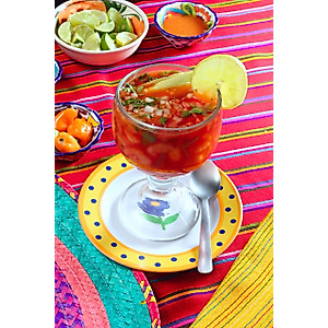 Amehla Schooner Beer Glasses Set - 21-ounce Large Margarita Glass, Big Goblet Style Beer Glass for Coronarita, Fish Bowl Glasses for Drinks or Shrimp Cocktail - Set of 4