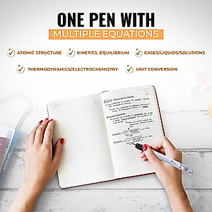 Zastic! Pack of 2 Chemistry Periodic Table of Elements Pen With Reference Sheet, Formulas, And Equations | Perfect for Chemistry Study Tool, Chemistry Gifts, and Science Teacher Gifts