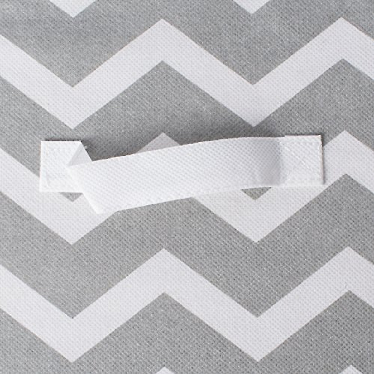DII Non Woven Polyester Storage Bin, Chevron, Gray, Small Set of 2