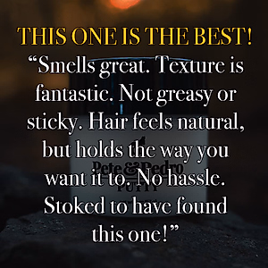 Pete & Pedro HAIR PUTTY - Strong Hold, Matte Finish, Low Shine Hair Clay for Men, Ideal for Hairstyling & Grooming Medium, Messy, & Shorter Hairstyles | Water soluble, As Seen on Shark Tank, .5 oz.