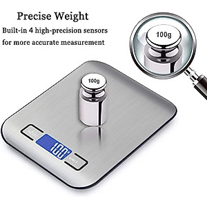 Introducing The SILSILA Digital Kitchen Scale! Precisely Measure Weight in Grams, Ounces, and pounds. with a max Capacity of 22lb and Graduation of 1g/0.05oz, It's Perfect for Cooking.