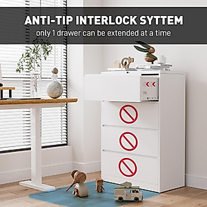 WIILAYOK Lateral File Cabinet, 4 Drawer Metal Lateral Filing Cabinet with Lock, File Cabinet for Home Office fits Letter/Legal/A4 Size