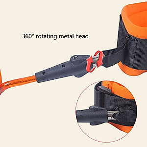 1 Pack Child Anti Lost Wrist Link，4.9ft(1.5M) Sturdy Flexible Safety Wristband Leash for Kids and Toddlers (Orange）2019