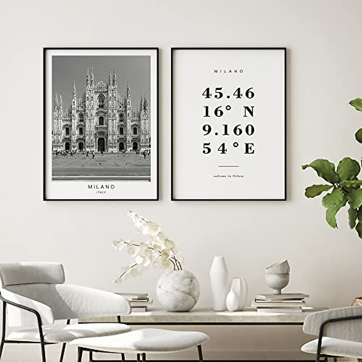 Dear Mapper Milano Italy View Abstract Road Modern Map Art Minimalist Painting Black and White Canvas Line Art Print Poster Art Print Poster Home Decor (Set of 3 Unframed) (12x16inch)