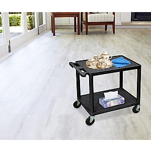 Luxor LP26-B 26" H AV Cart - Two Shelves