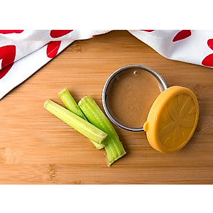 Ecolunchbox Seal Cup Mini | Stainless Steel Leak-Proof Seal Cup | Food Container with Silicone Lid, Holds 3oz (equivalent to 90 ml) | 2.6 inches Round by 1.5 inches Tall (6.6 cm Round x 3.8 cm Tall)